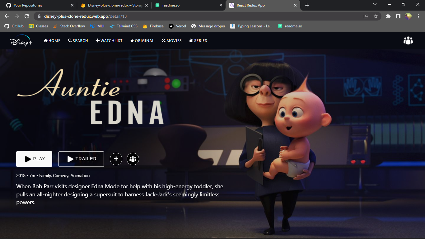 GitHub - AakashJyoti/Disney-Plus-Clone: Disney Plus Clone using React-Redux and Firebase